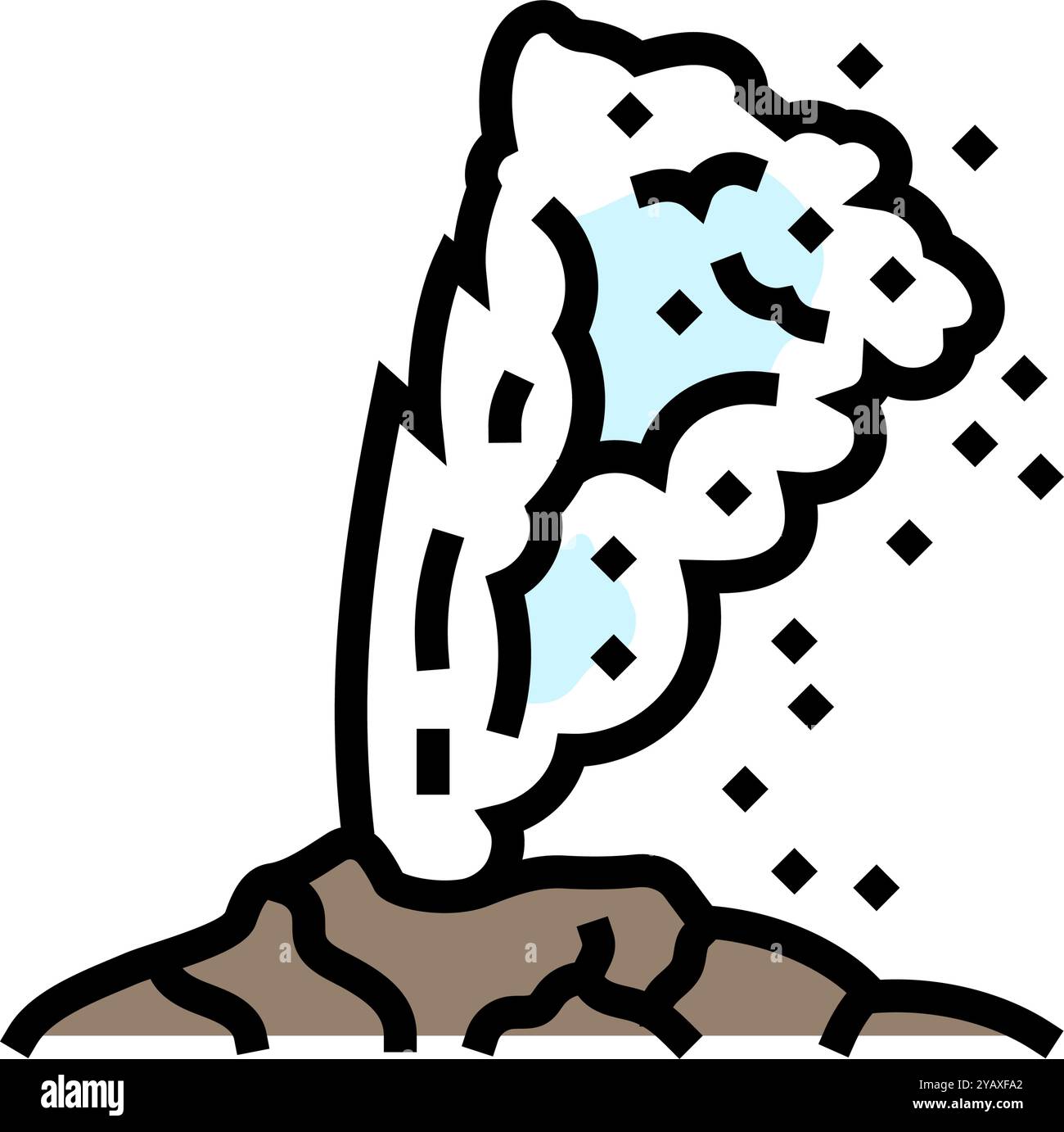 geyser weather natural phenomena color icon vector illustration Stock ...