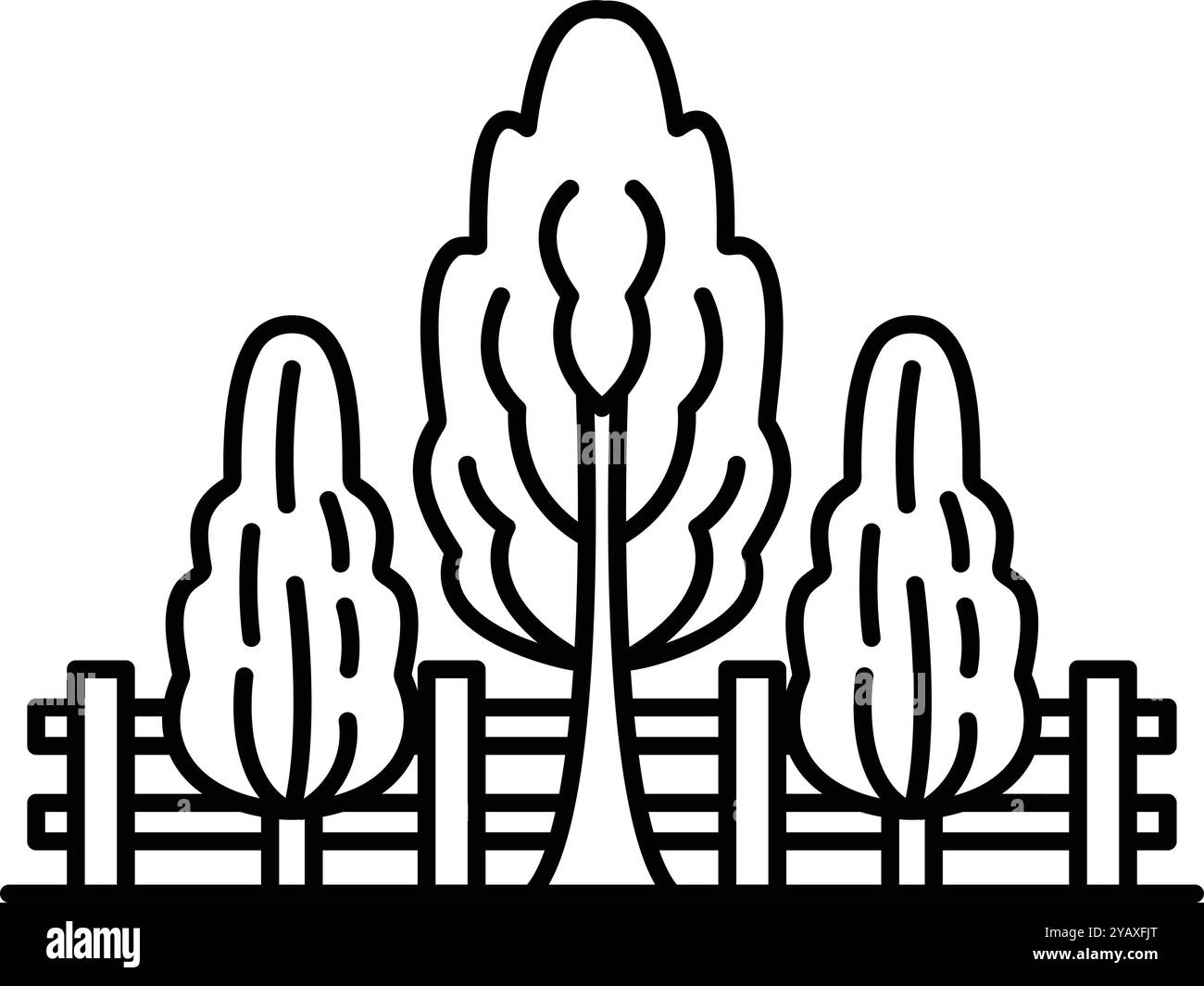 Between fence Stock Vector Images - Alamy