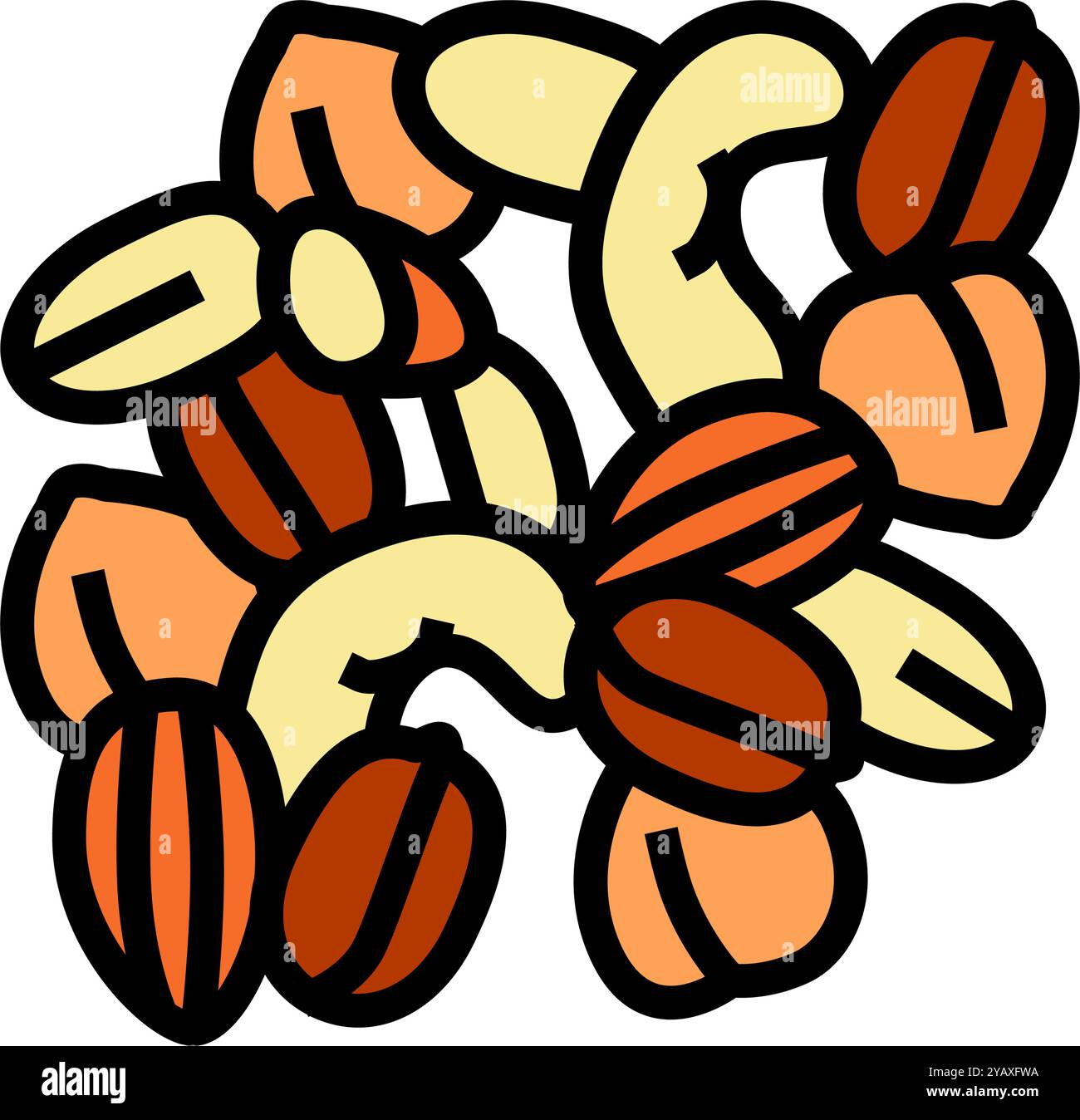 nuts snack food color icon vector illustration Stock Vector Image & Art ...