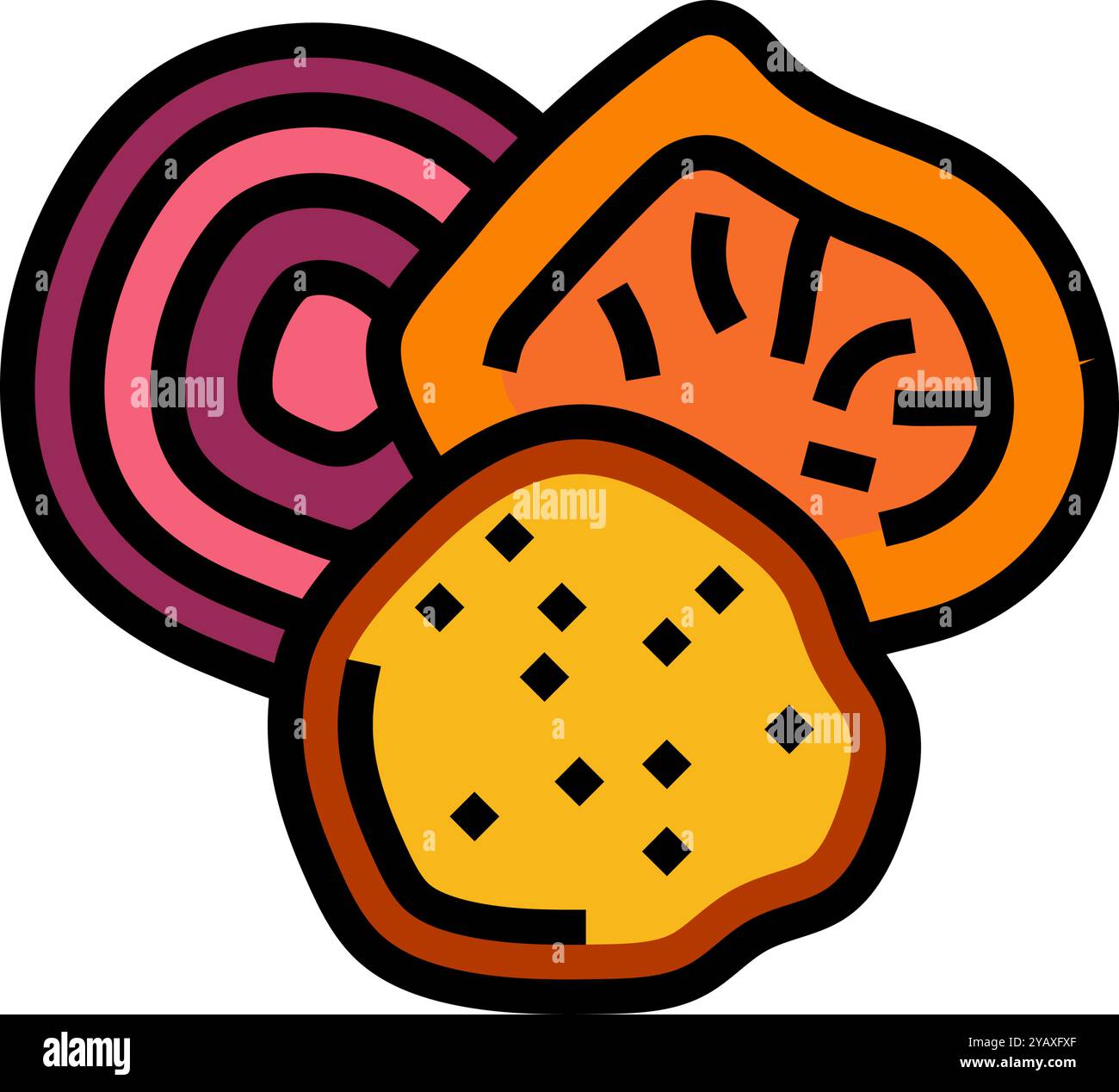 vegetable chips snack food color icon vector illustration Stock Vector ...
