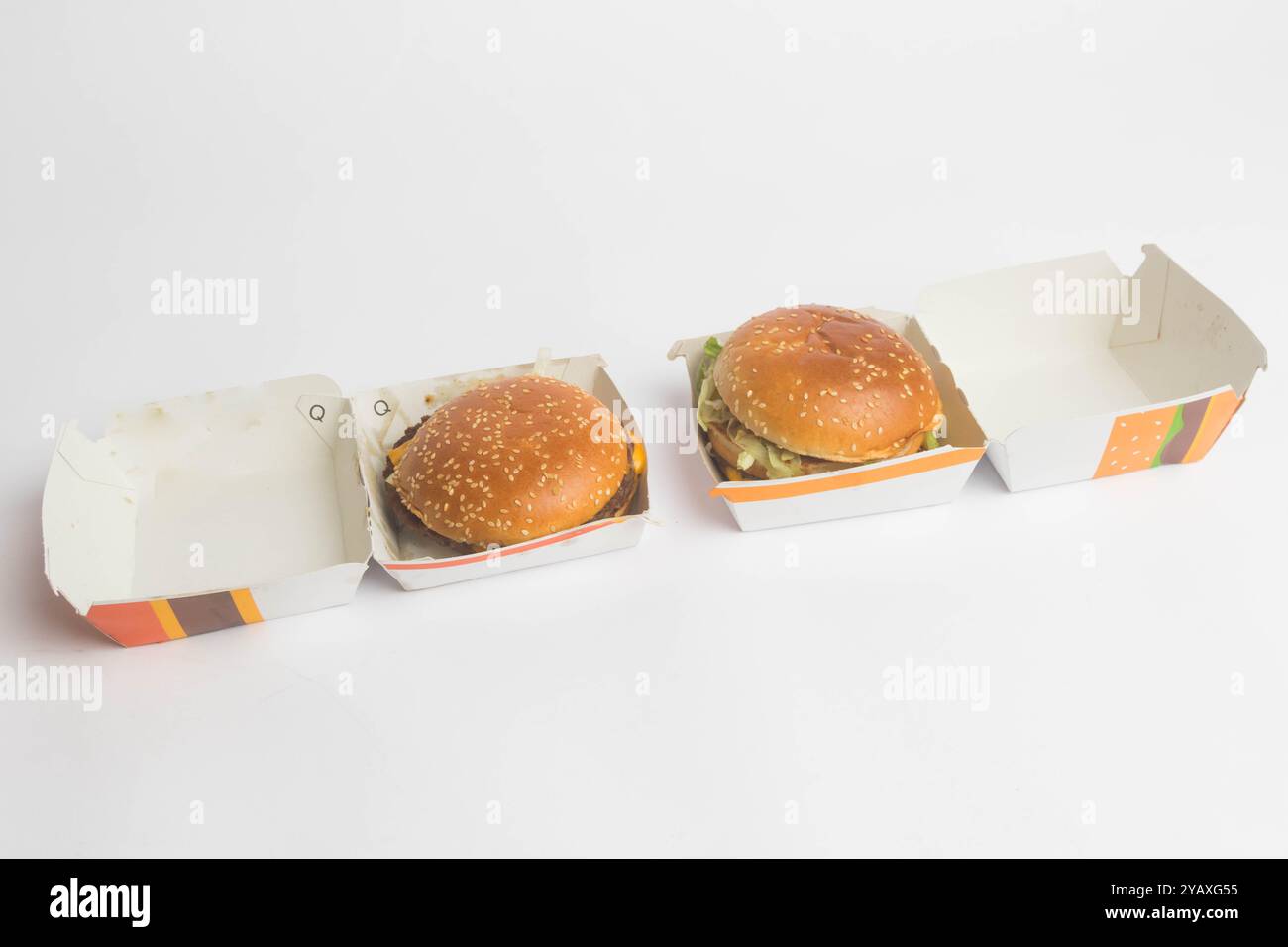 London, United Kingdom, 14th October 2024:- A view of a McDonalds Big Mac and Quarter Pounder ...