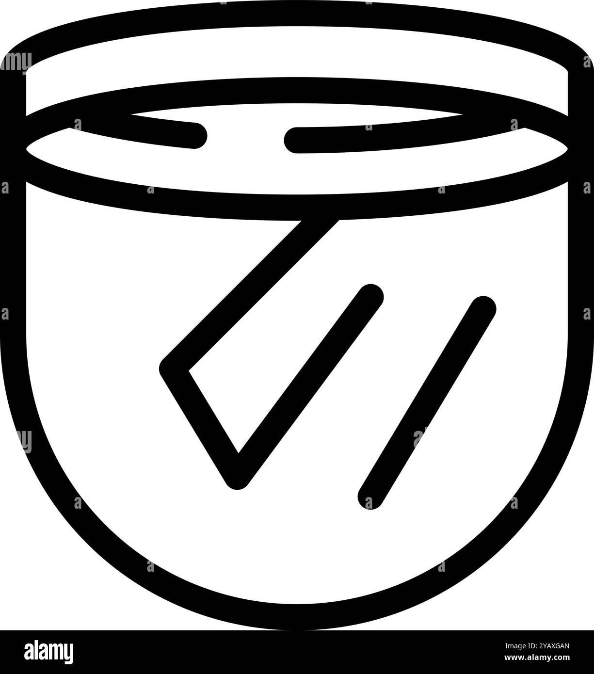 Laboratory beaker filled with liquid and submerged test strips icon ...