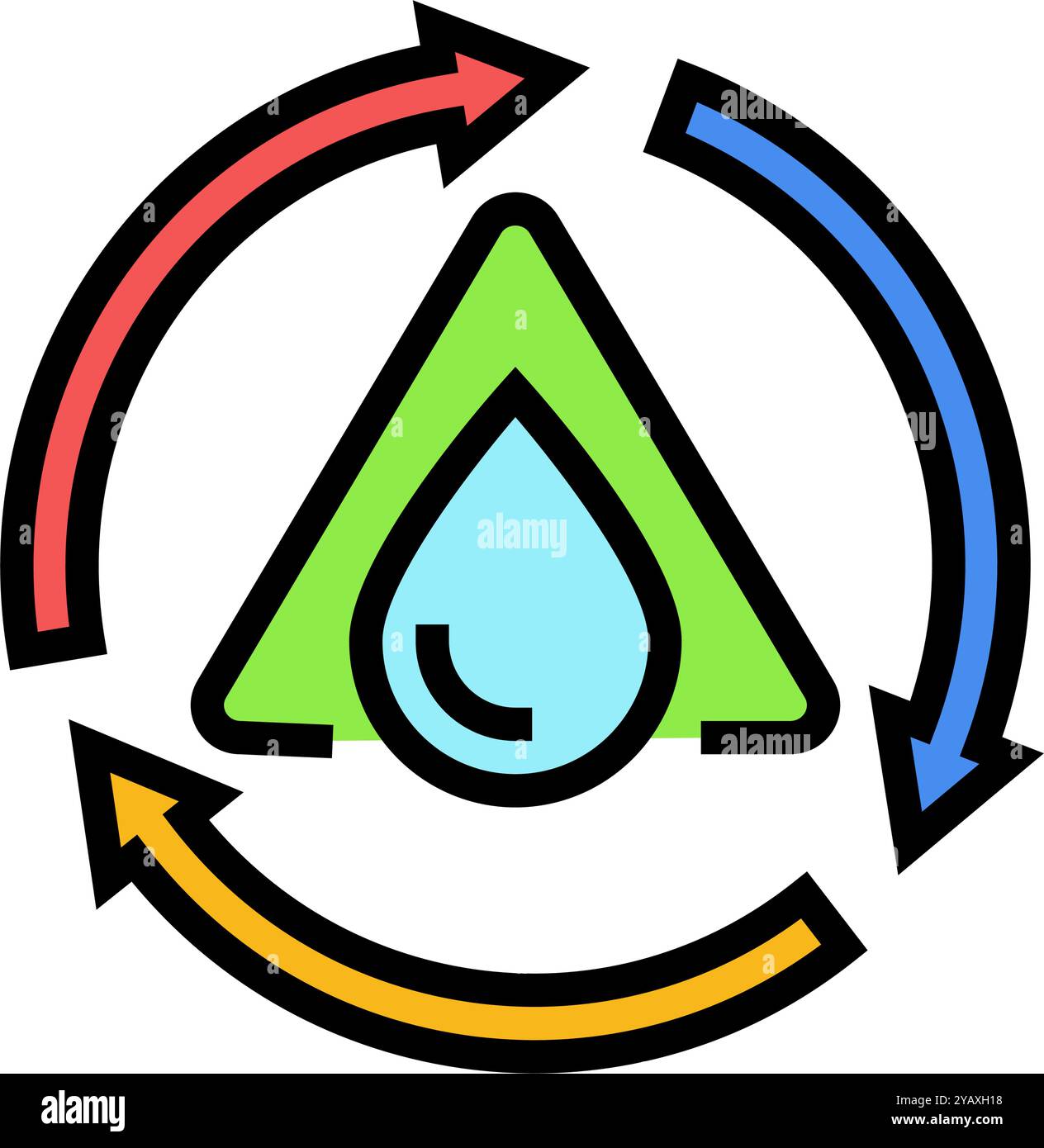 recycling water saving color icon vector illustration Stock Vector ...