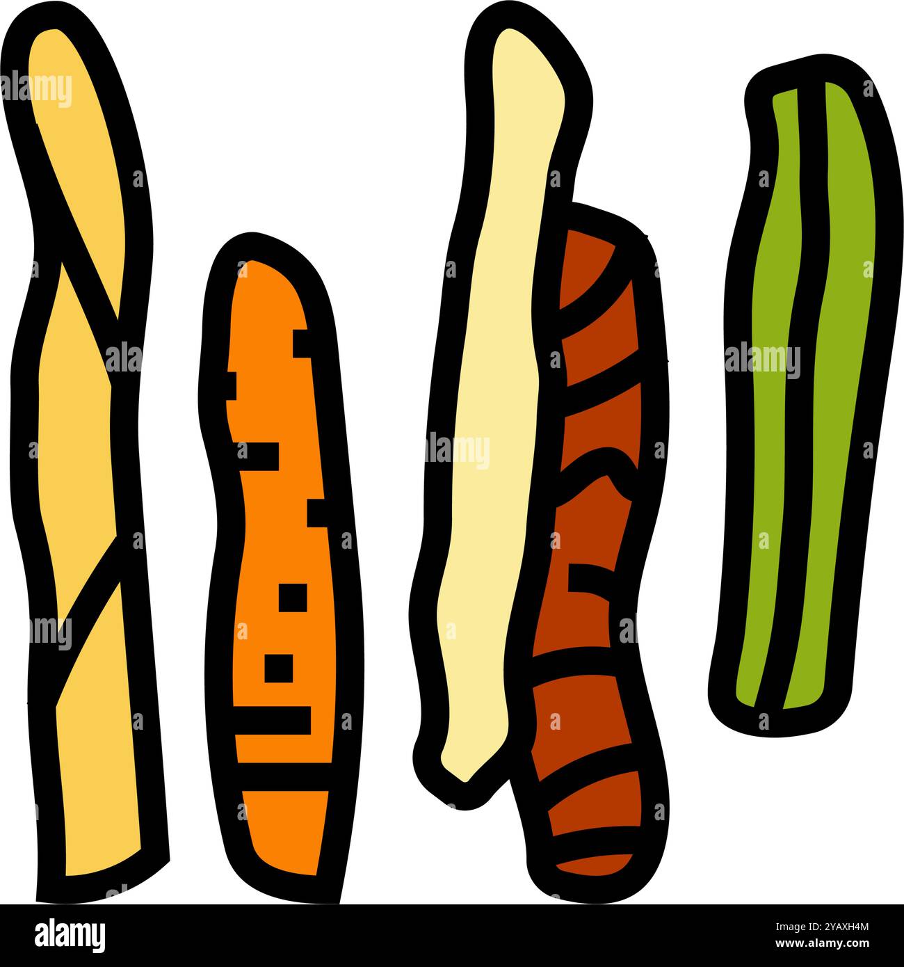 veggie sticks snack food color icon vector illustration Stock Vector ...