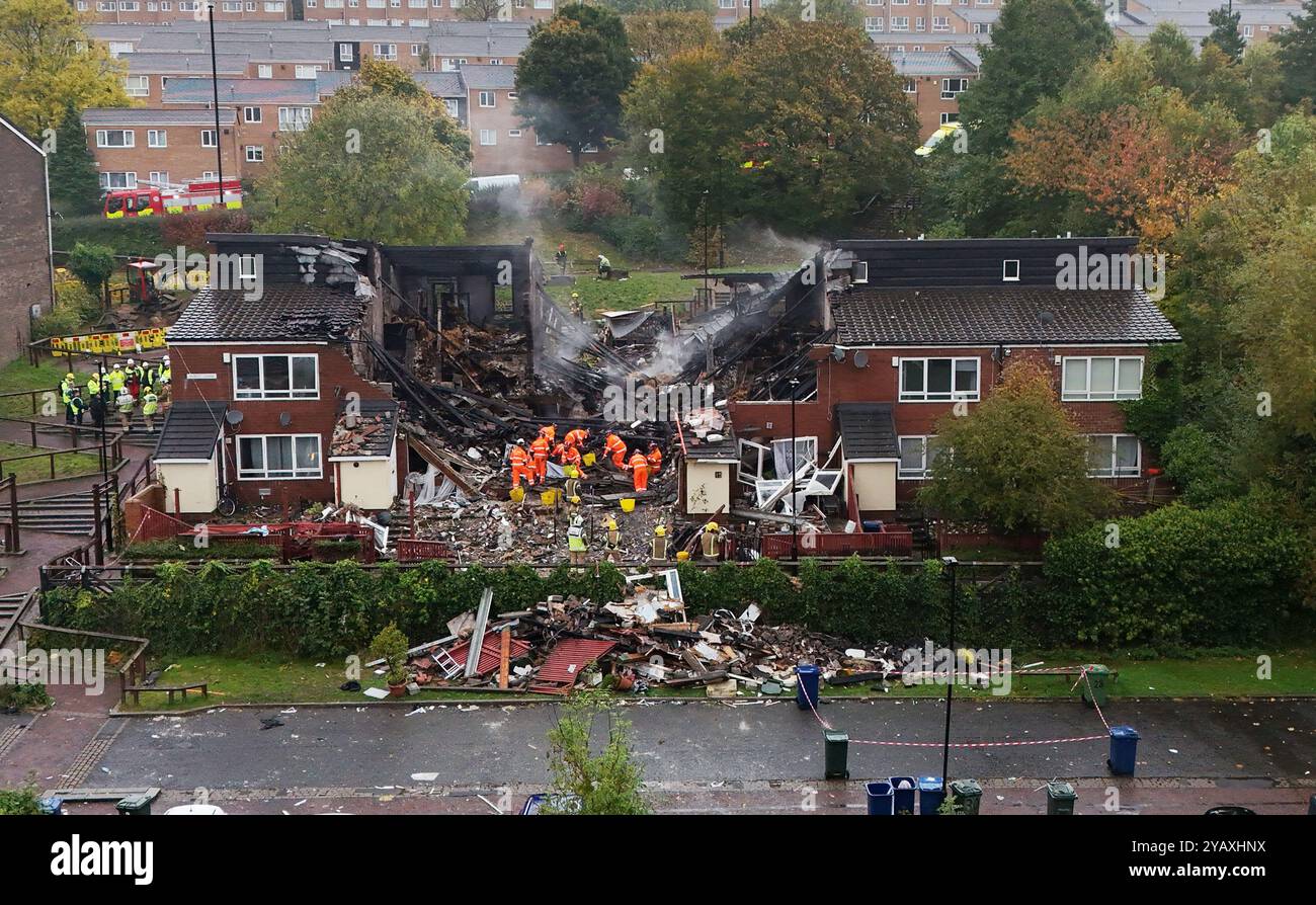 The scene at Violet Close in Benwell, Newcastle-Upon-Tyne, after three ...