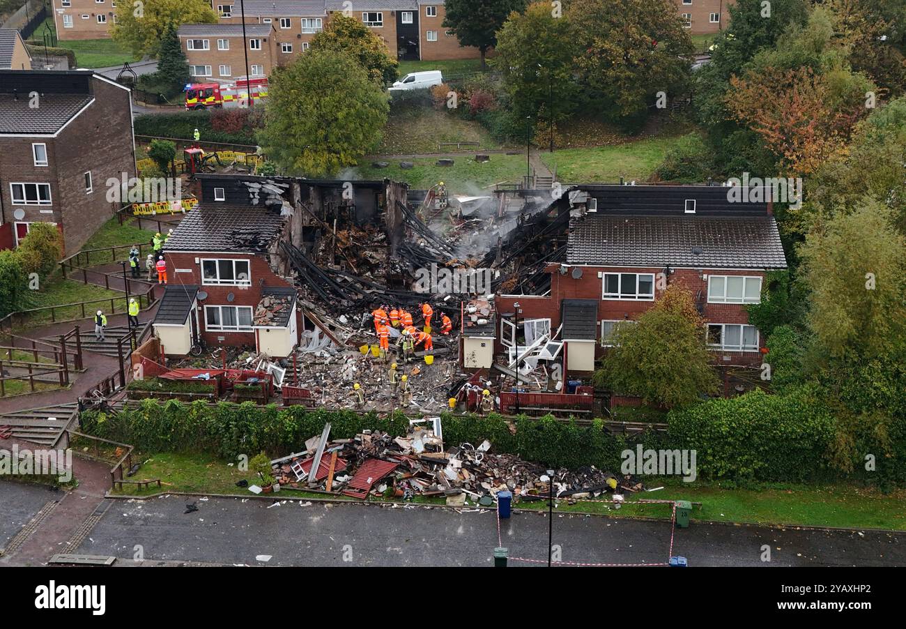 The scene at Violet Close in Benwell, Newcastle-Upon-Tyne, after three ...