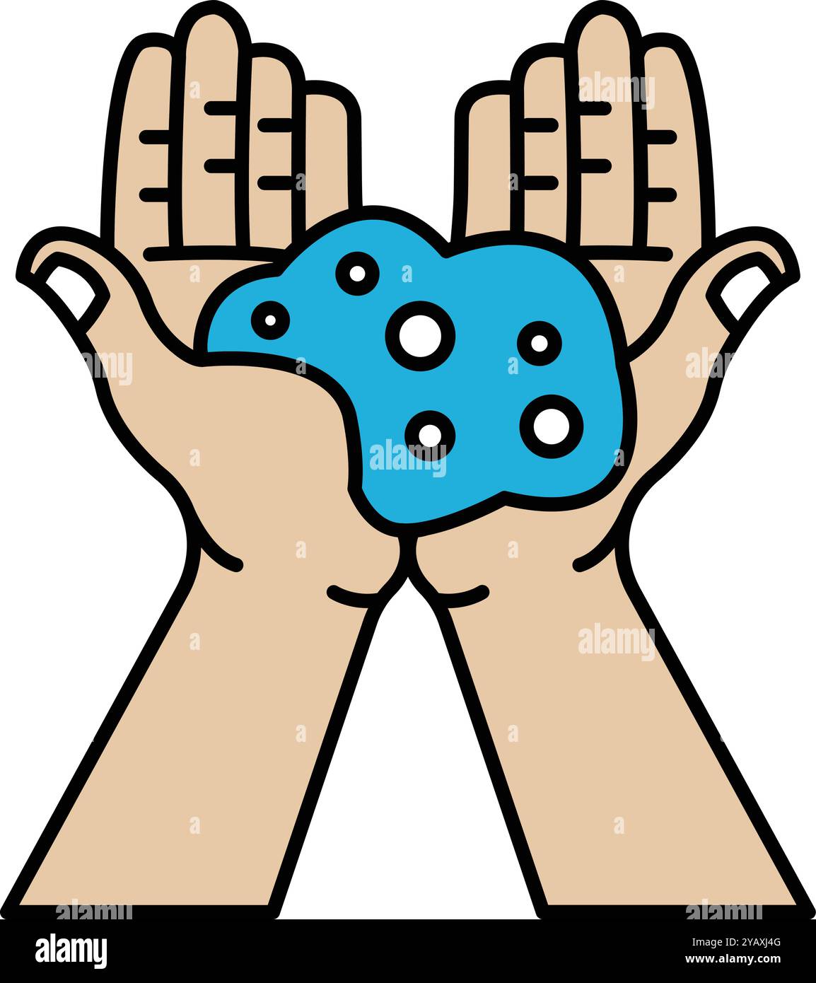 Two hands holding a soap bubbles Stock Vector Image & Art - Alamy