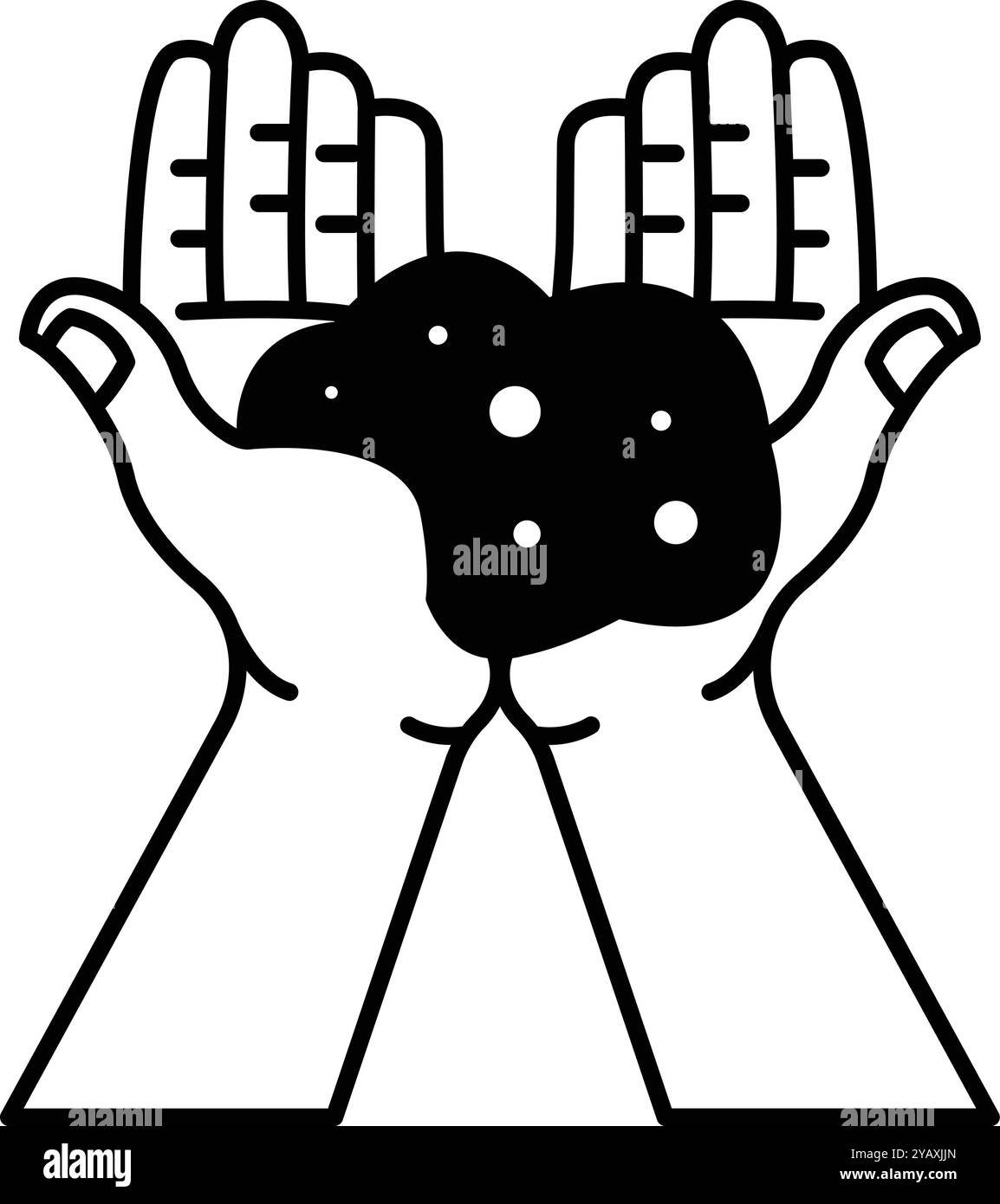 Two hands holding a soap bubbles Stock Vector Image & Art - Alamy