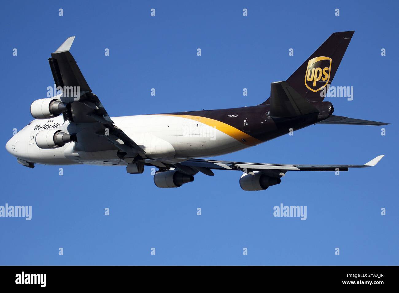 UPS 747-400F departing Anchorage Stock Photo - Alamy