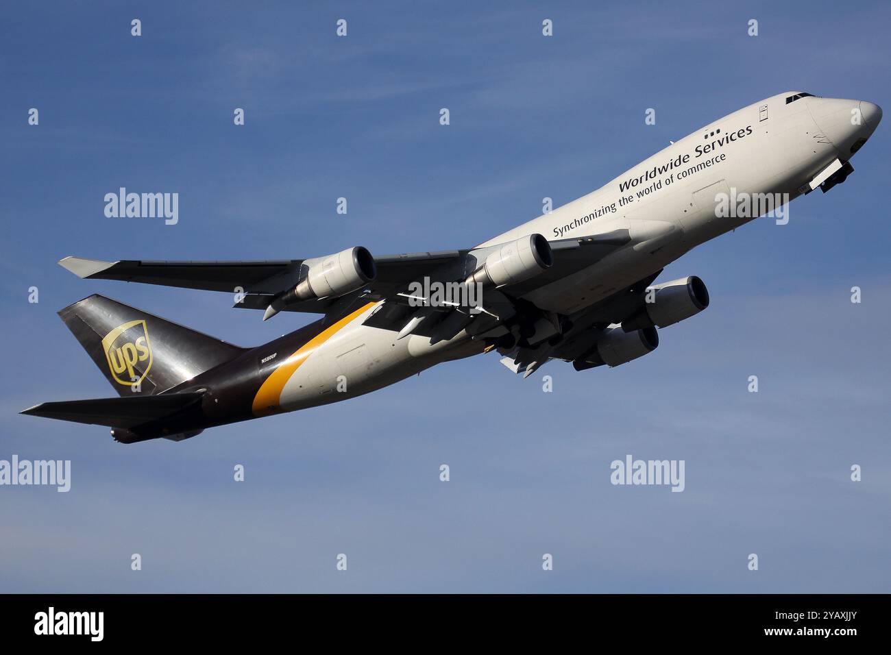 UPS 747-400F departing Anchorage Stock Photo - Alamy