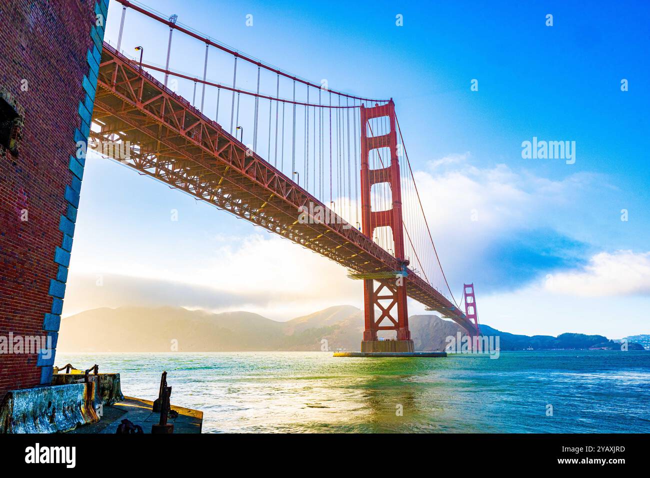 Golden Gate Bridge in San Francisco, known for the giant red bridge ...
