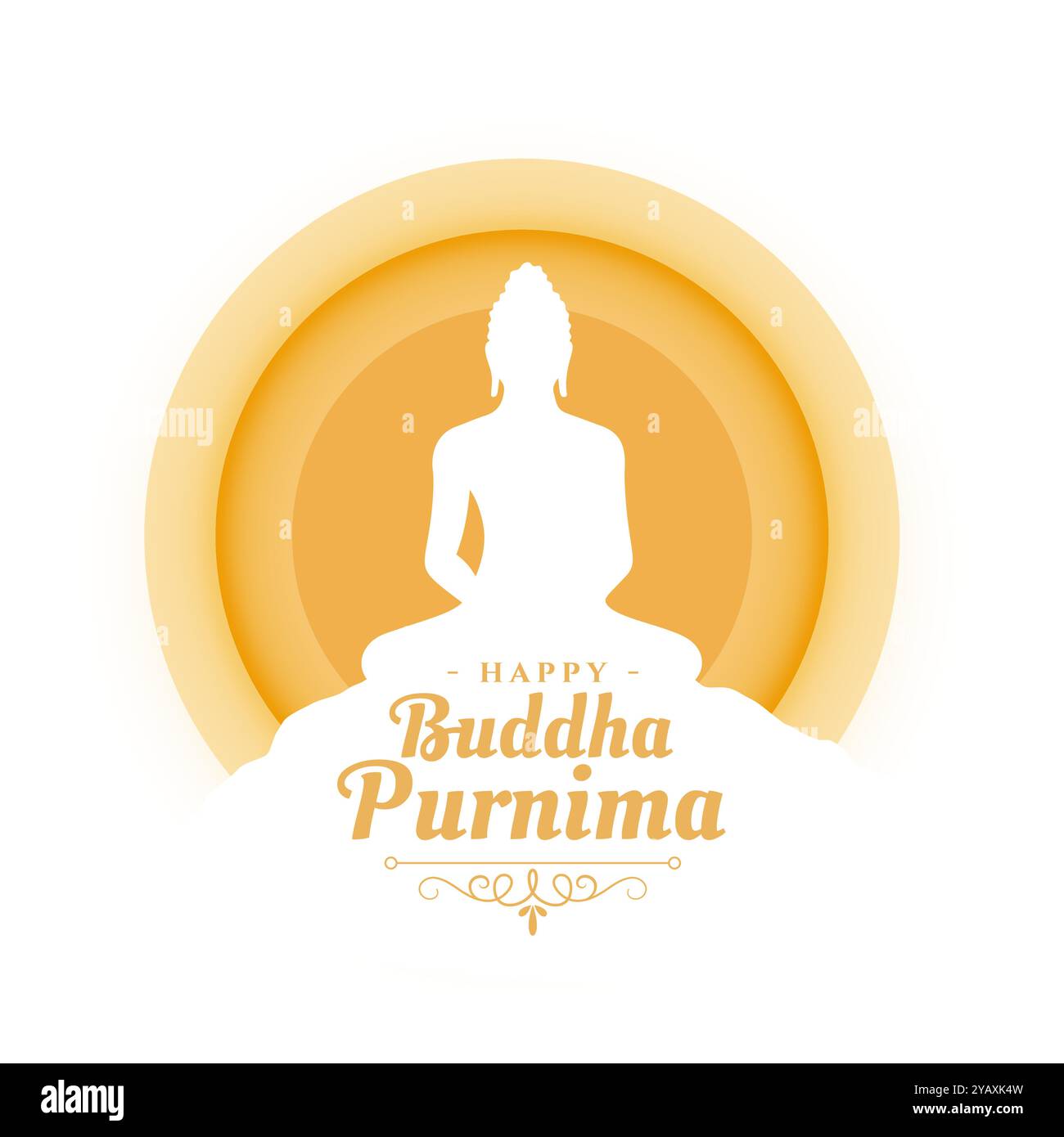 indian cultural buddha or guru purnima religious card design vector ...