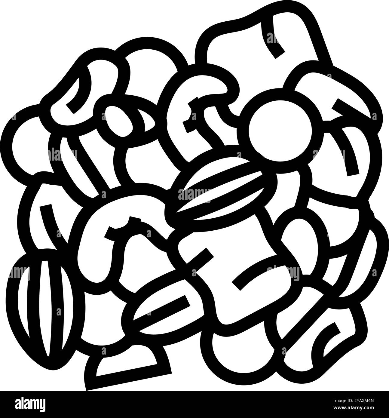 trail mix snack food line icon vector illustration Stock Vector Image ...