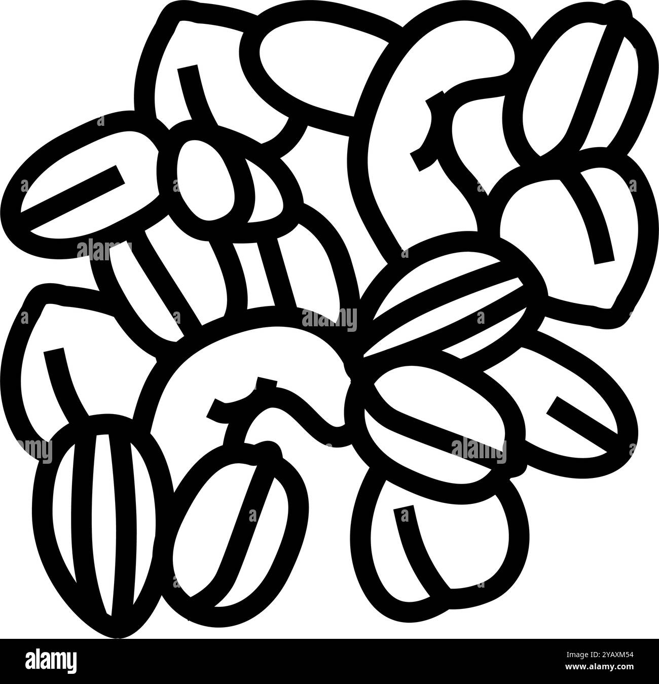 nuts snack food line icon vector illustration Stock Vector Image & Art ...