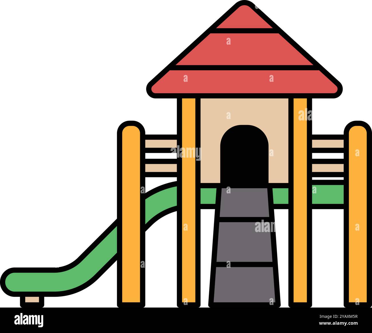 Red playground structure Stock Vector Images - Alamy