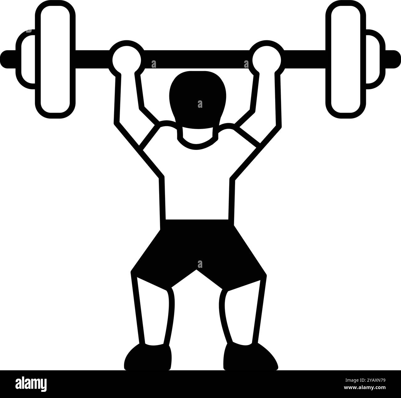 Fit man lifting heavy barbell Black and White Stock Photos & Images - Alamy