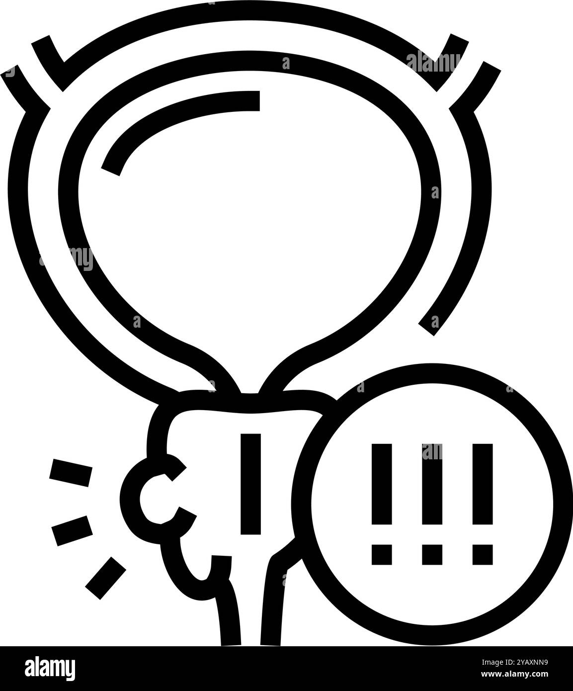 prostate health man disease line icon vector illustration Stock Vector ...