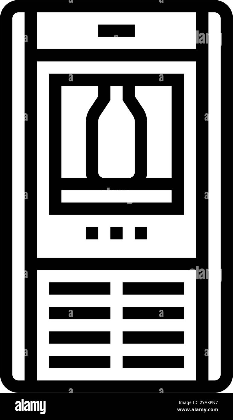 bottle refill station line icon vector illustration Stock Vector Image ...