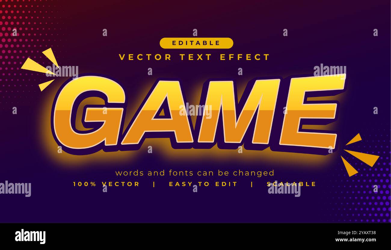 game text effect editable font template vector Stock Vector Image & Art ...