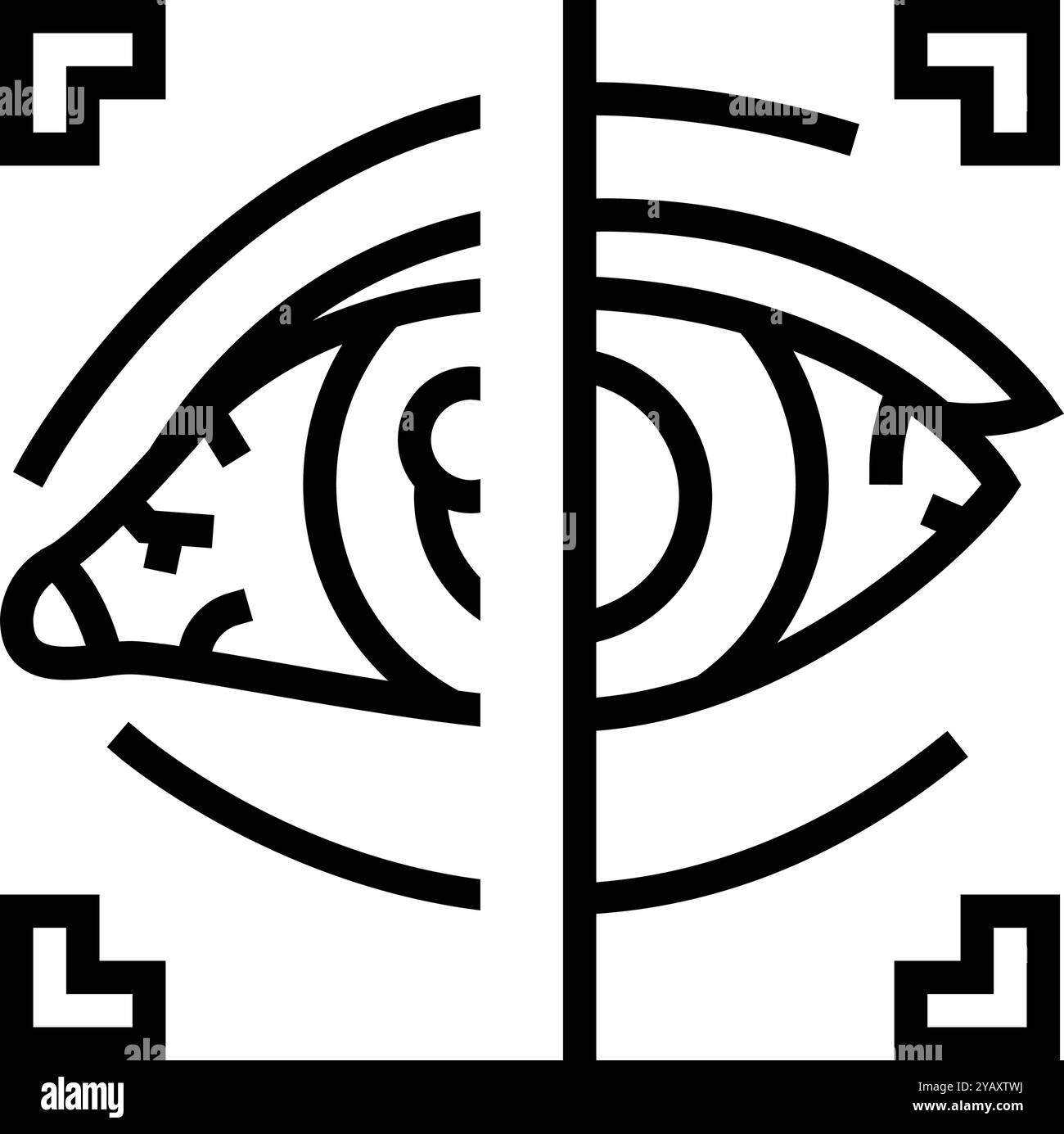 Retina Scan Biometric Line Icon Vector Illustration Stock Vector Image And Art Alamy