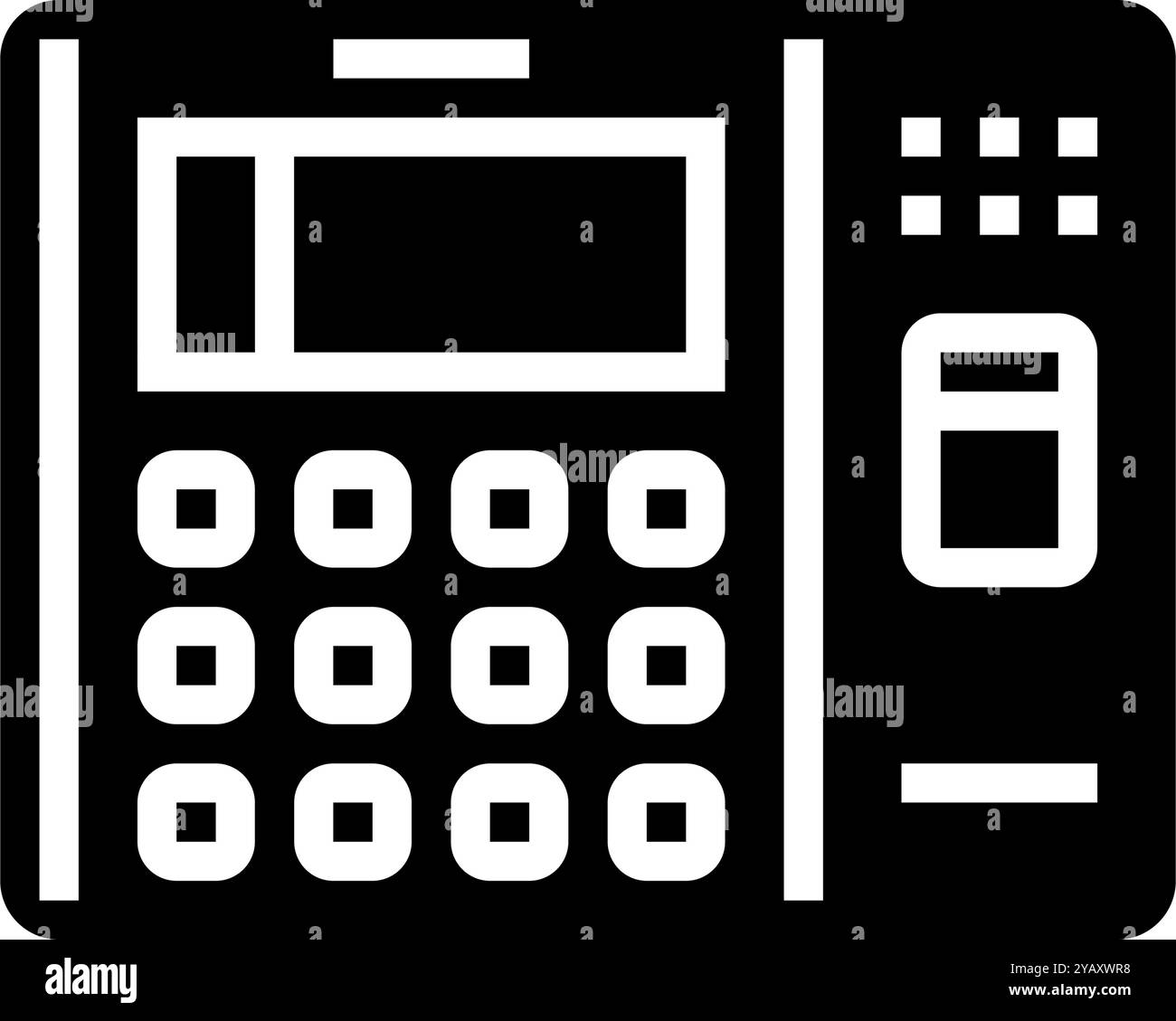 attendance system biometric glyph icon vector illustration Stock Vector ...