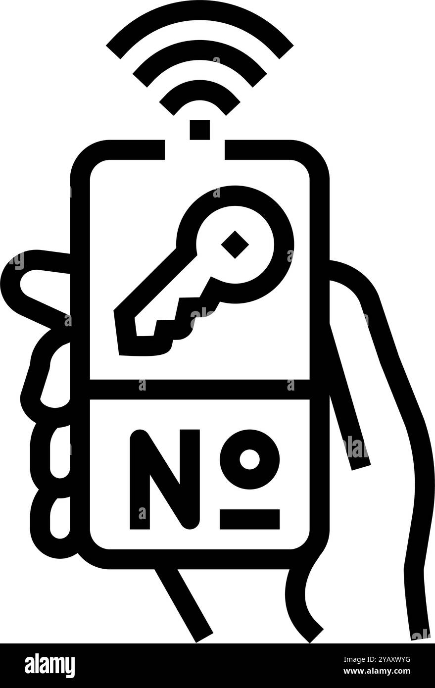 room key hospitality hotel line icon vector illustration Stock Vector ...