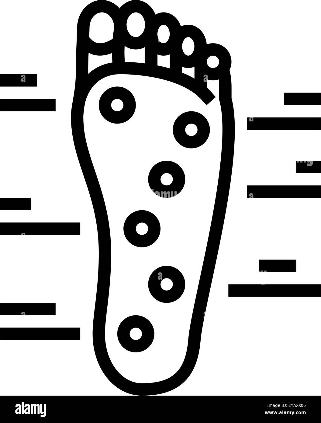 foot points acupuncture line icon vector illustration Stock Vector ...