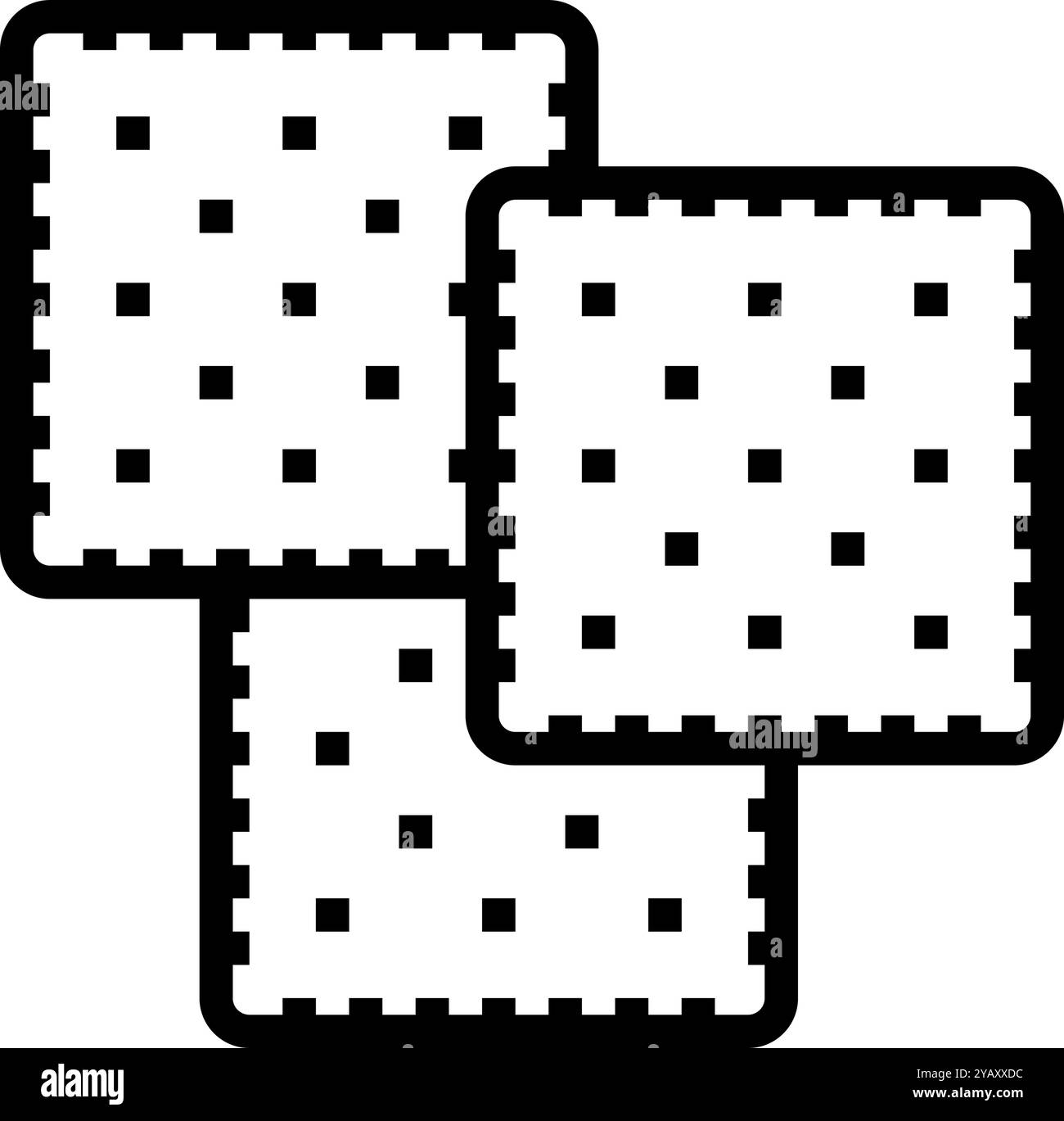 crackers snack food line icon vector illustration Stock Vector Image ...