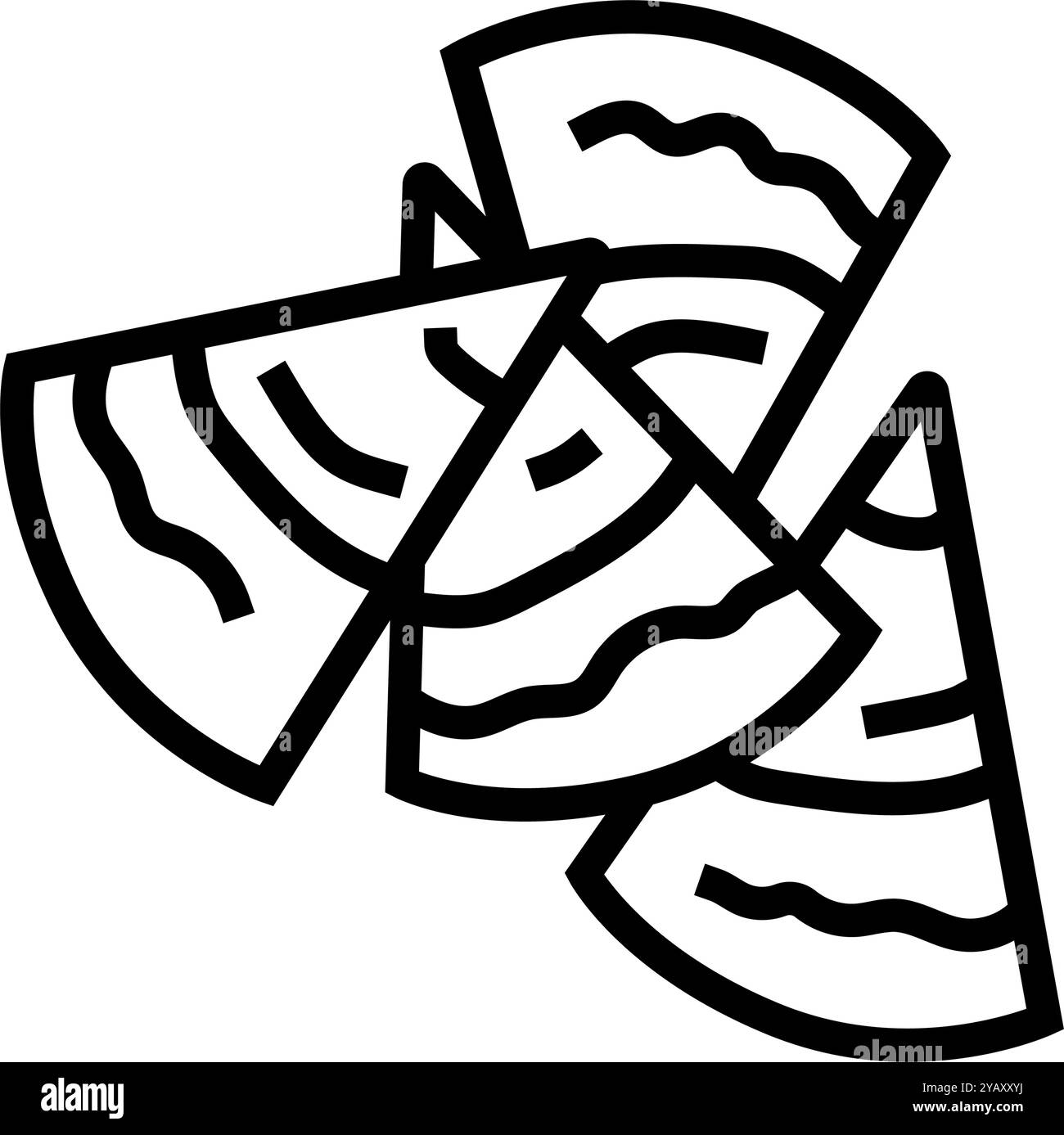 hummus with pita chips line icon vector illustration Stock Vector Image ...