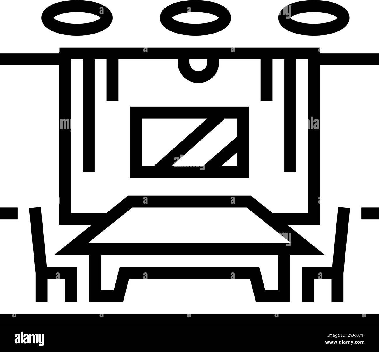 conference room hospitality hotel line icon vector illustration Stock ...