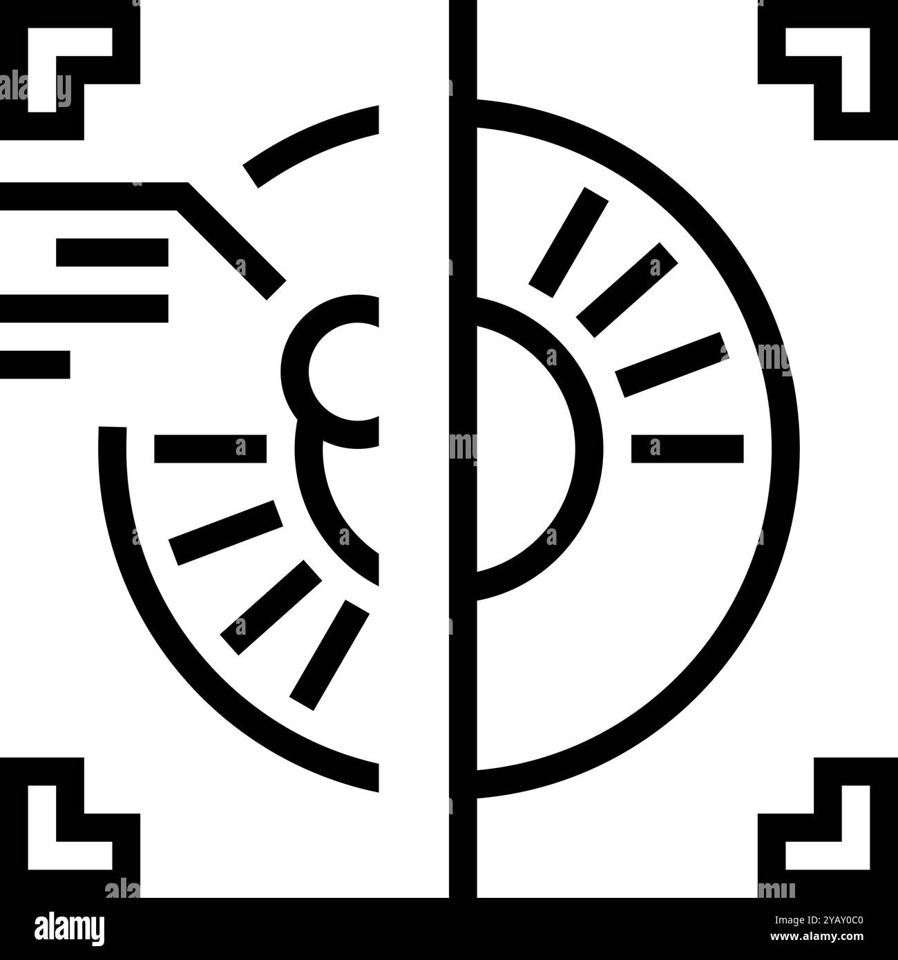 iris scan biometric line icon vector illustration Stock Vector Image & Art - Alamy