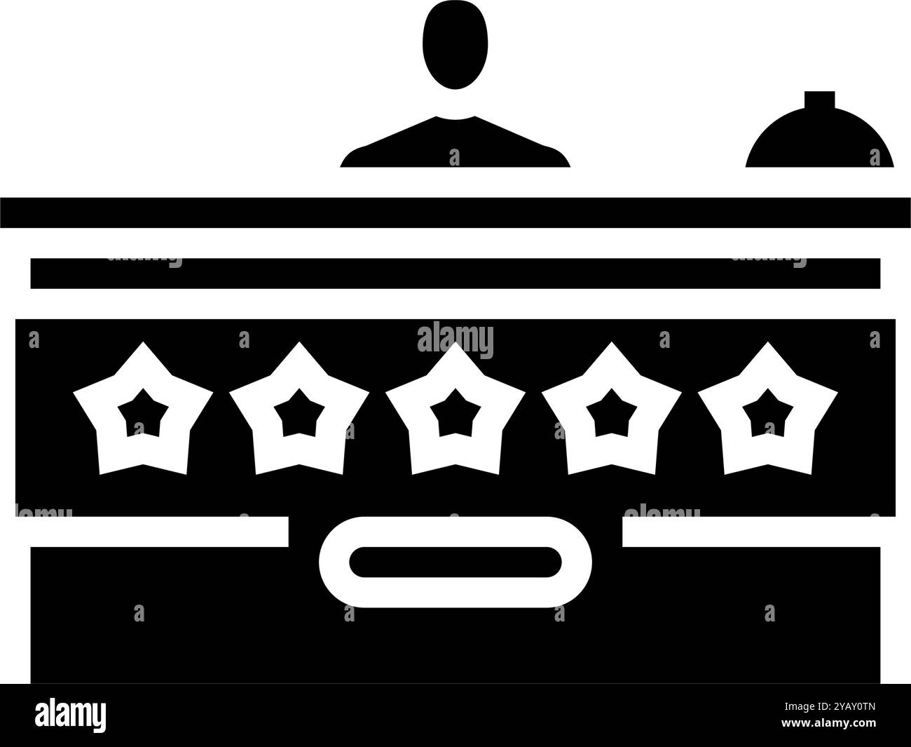reception desk hospitality hotel glyph icon vector illustration Stock ...
