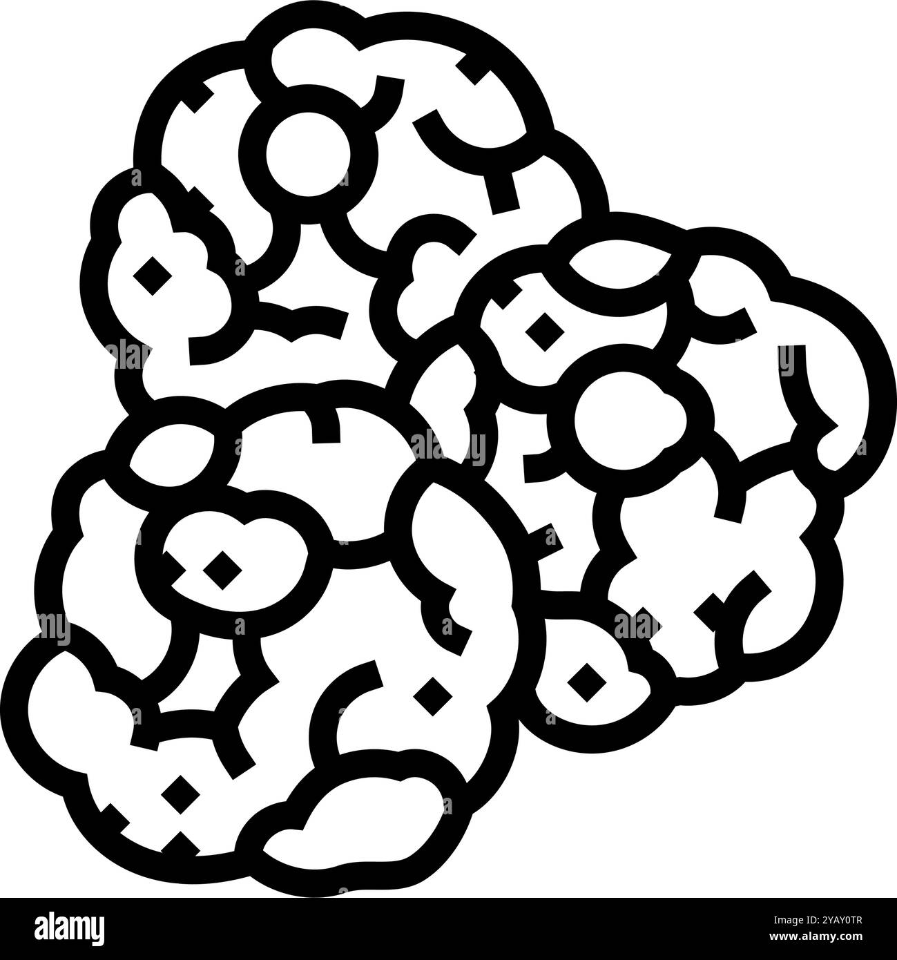 popcorn balls snack food line icon vector illustration Stock Vector ...