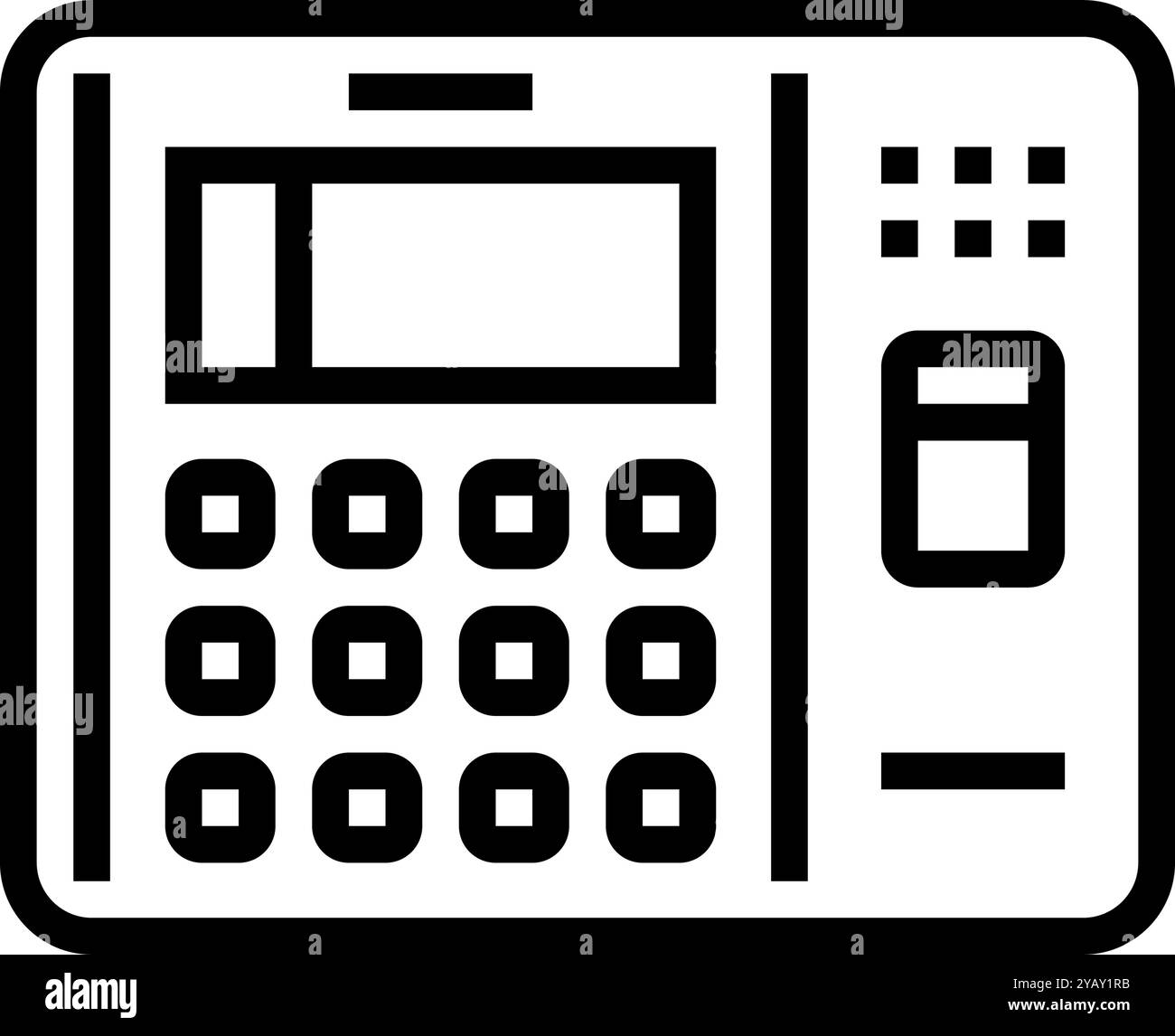 attendance system biometric line icon vector illustration Stock Vector ...