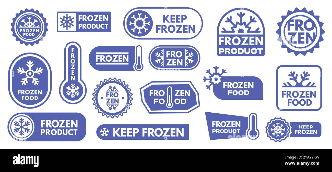 Keep frozen labels. Stickers with thermometer for cold temperature ...