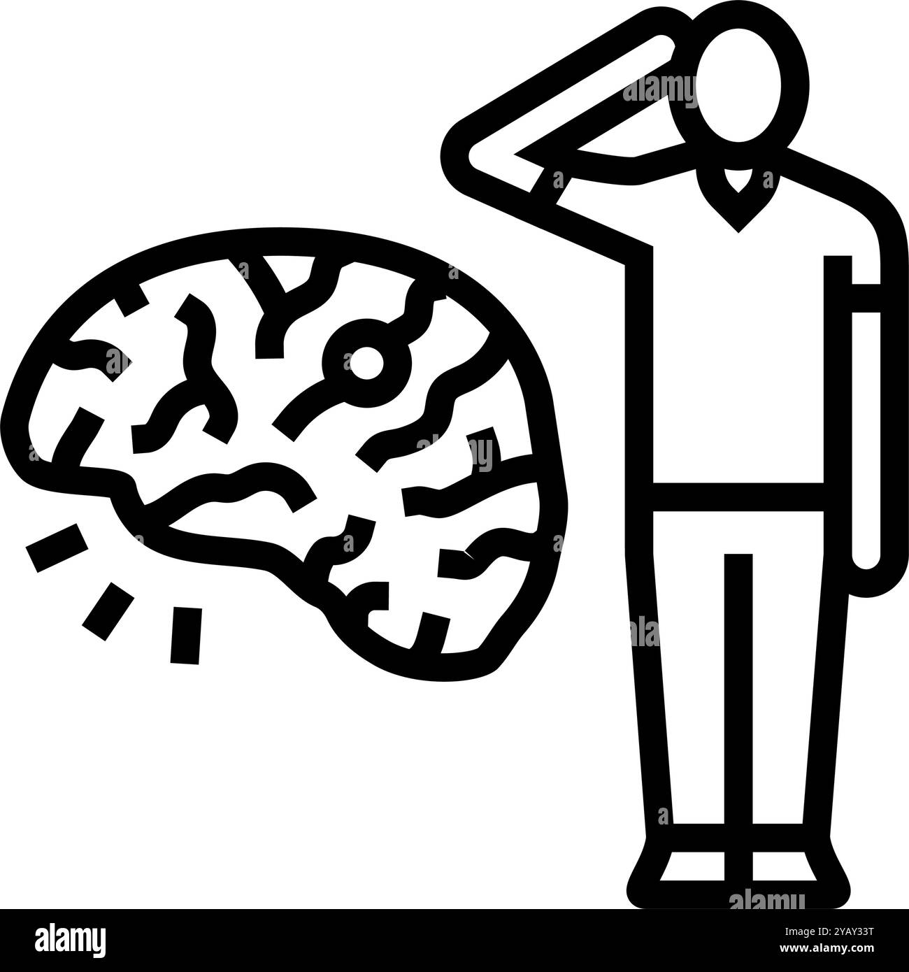 stroke man disease line icon vector illustration Stock Vector Image & Art - Alamy