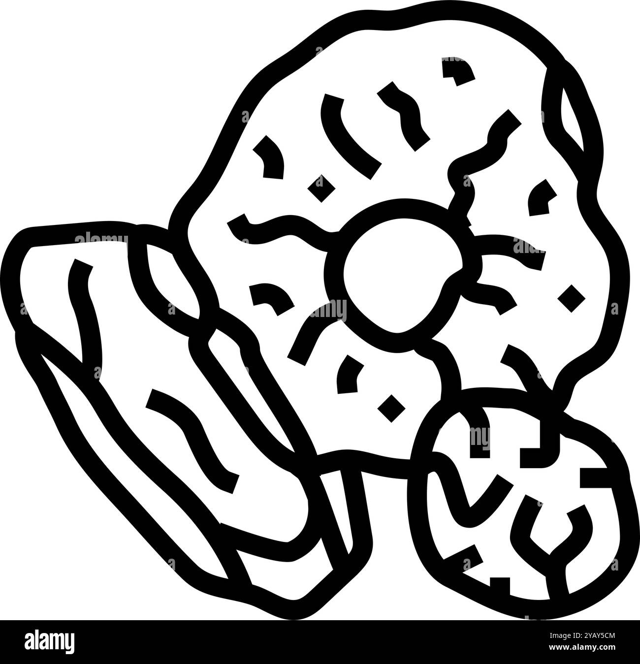 fruit slices snack food line icon vector illustration Stock Vector ...