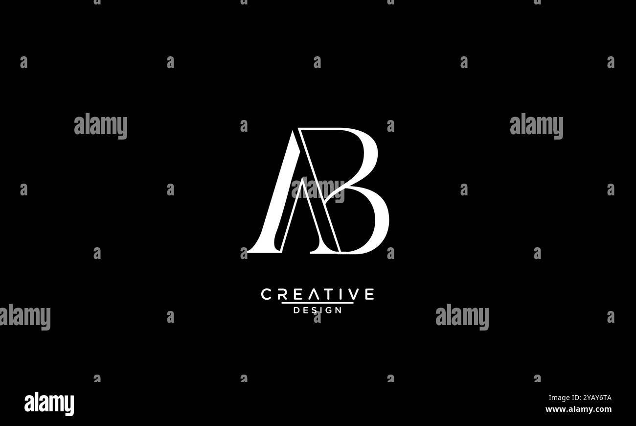 A b monogram Black and White Stock Photos & Images - Alamy