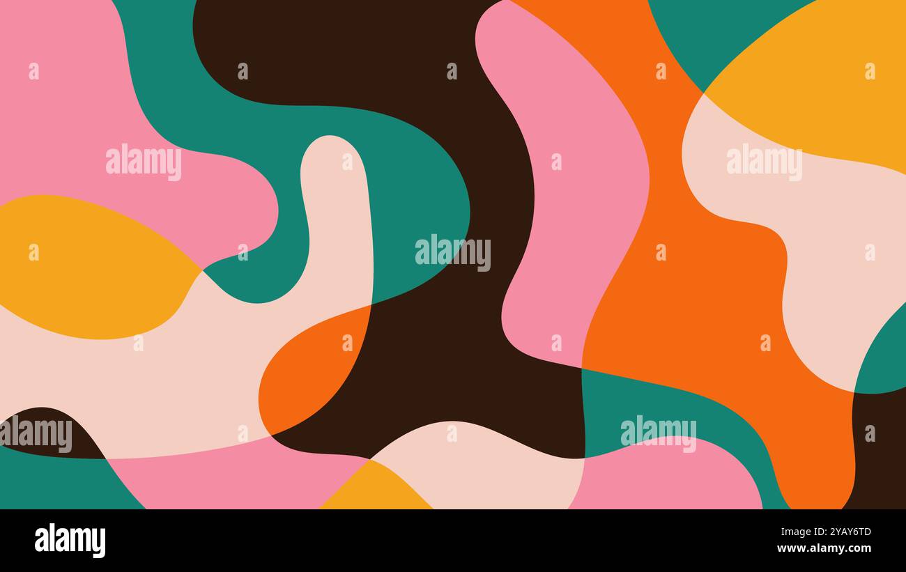 Fun colorful abstract background in doodle style. Simple playful design ...