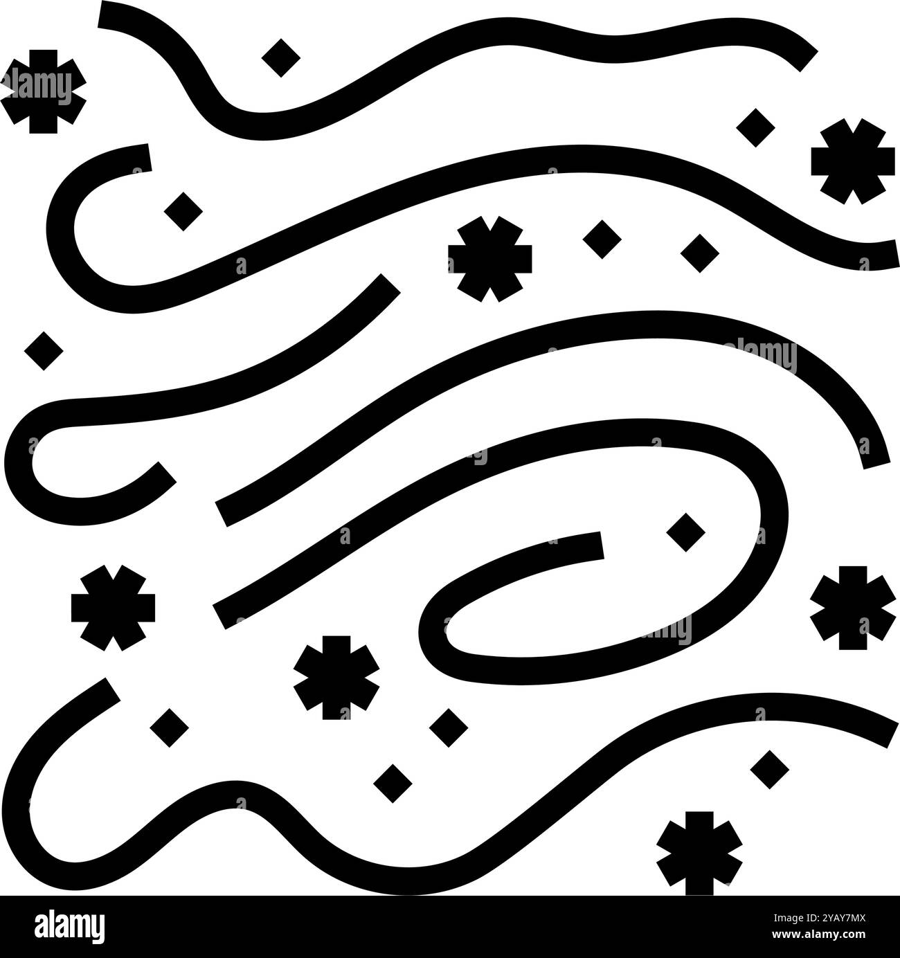 blizzard weather natural phenomena line icon vector illustration Stock ...
