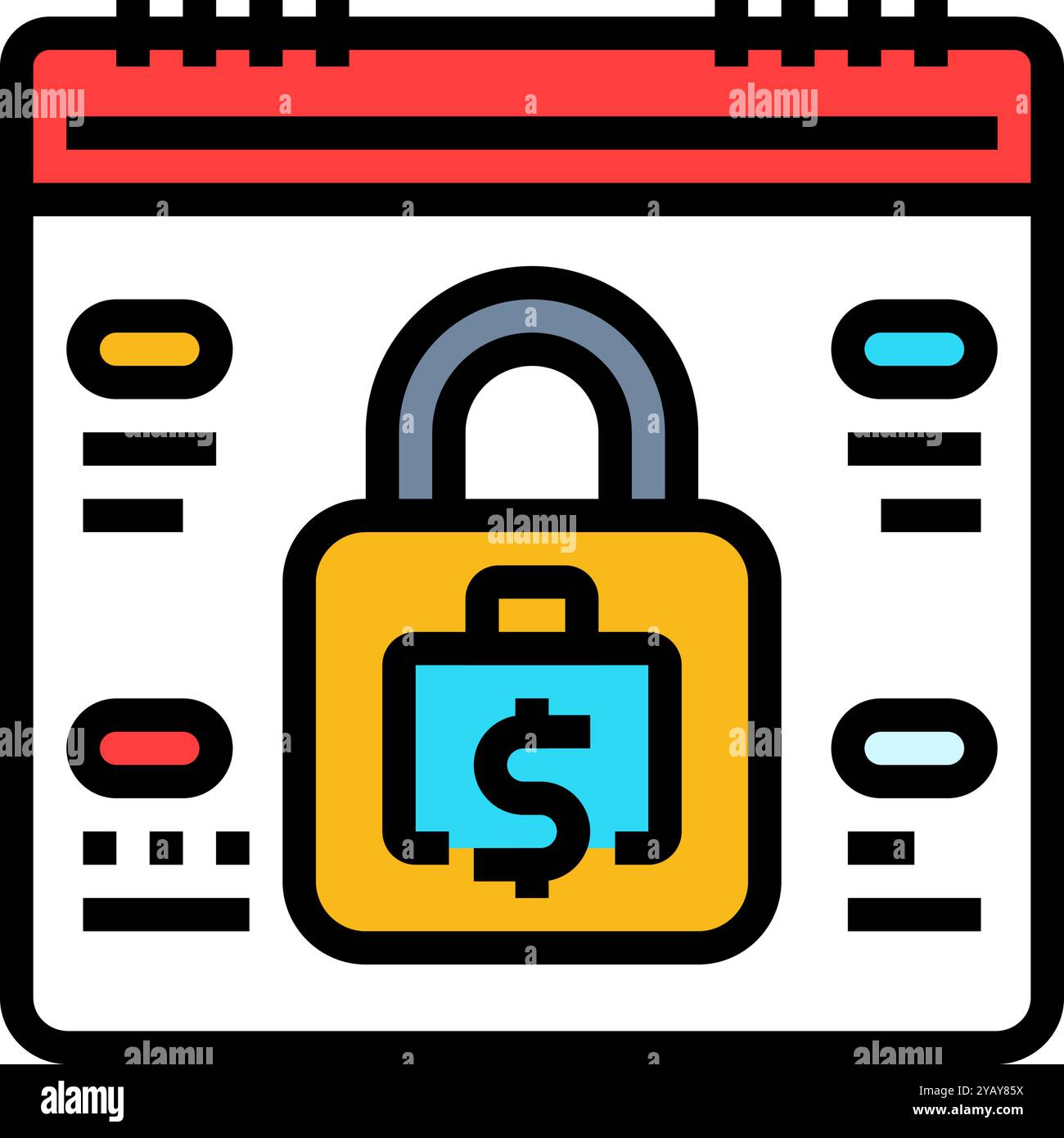 fixed expenses budget planning color icon vector illustration Stock ...