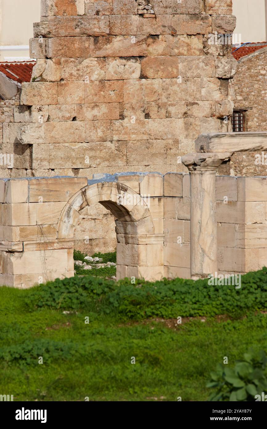 Ruins, architecture and building structure outdoor for infrastructure ...