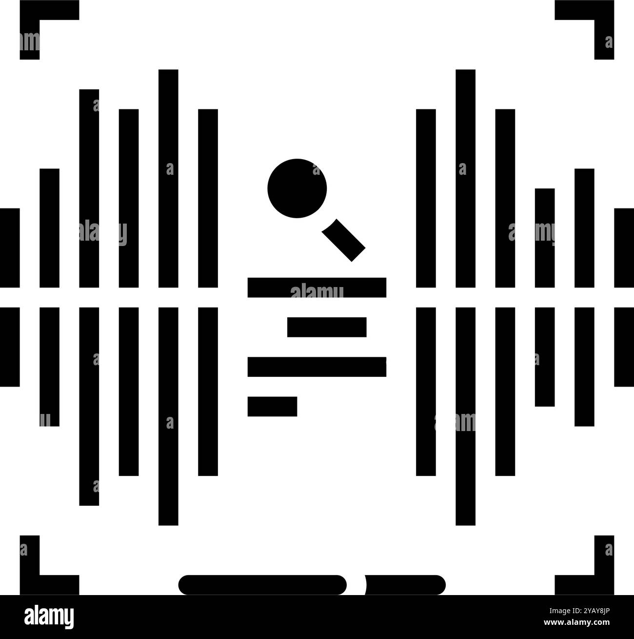 voice recognition glyph icon vector illustration Stock Vector Image ...