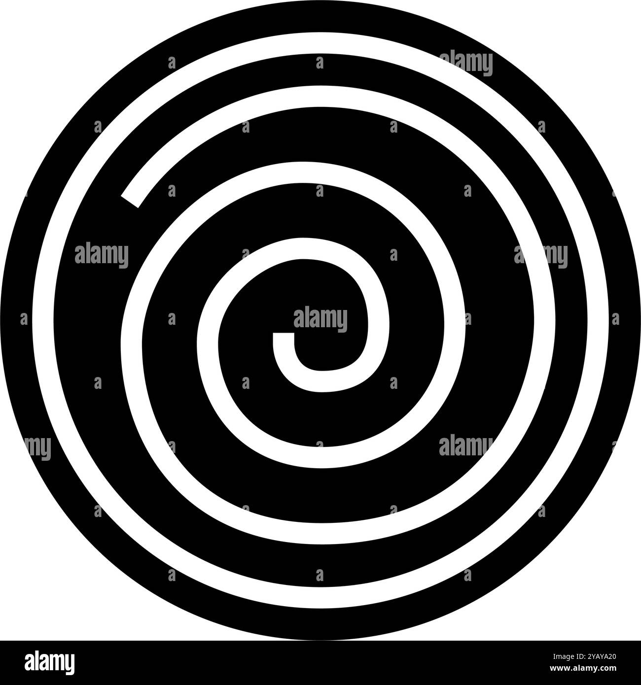 spiral acupuncture glyph icon vector illustration Stock Vector Image ...