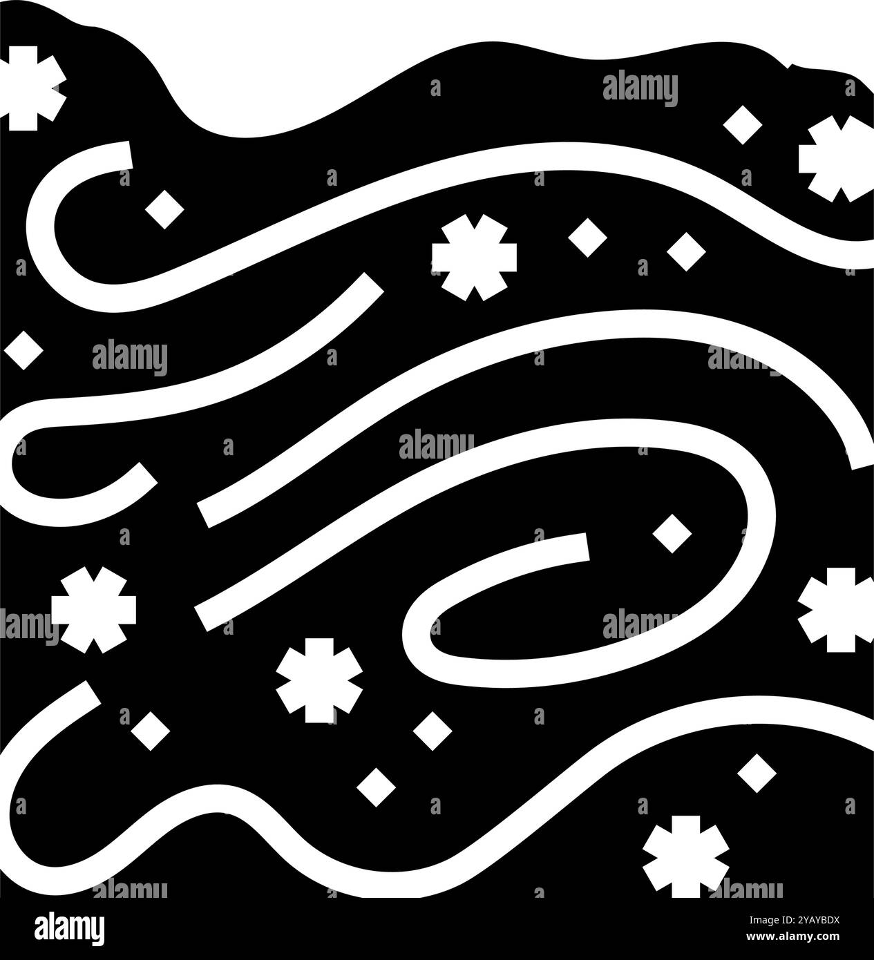 blizzard weather natural phenomena glyph icon vector illustration Stock ...