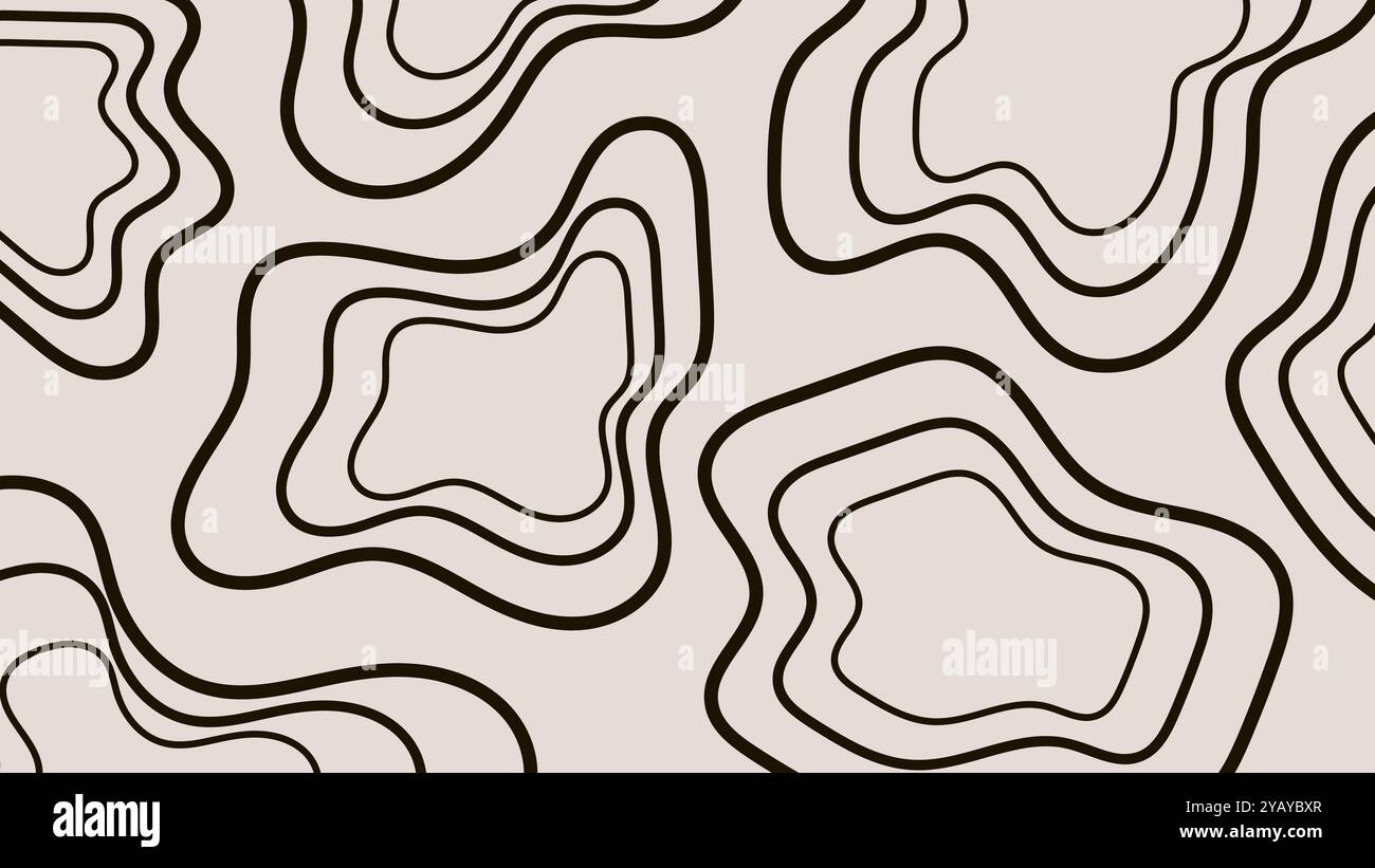 Abstract texture background with monochrome wavy stripes. Fluid linear ...