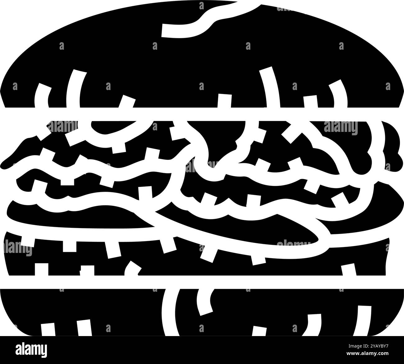 smash burger food glyph icon vector illustration Stock Vector Image ...