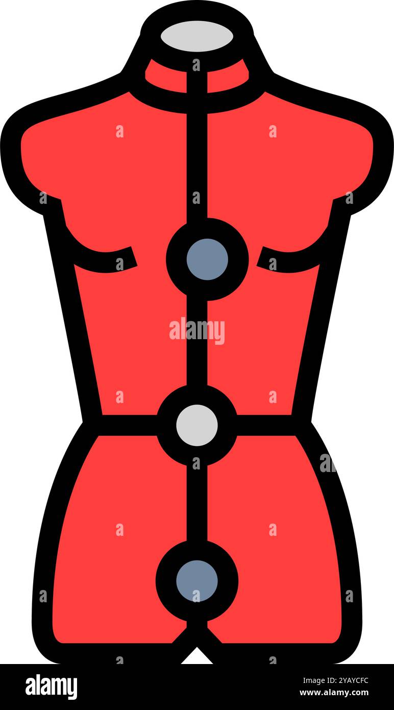 dress form dressmaking fashion color icon vector illustration Stock ...