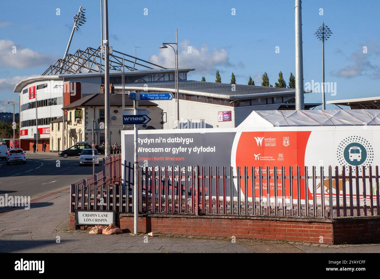 Racecourse Ground, aka STōK Cae Ras (or STōK Racecourse) Wrexham A.F.C ...