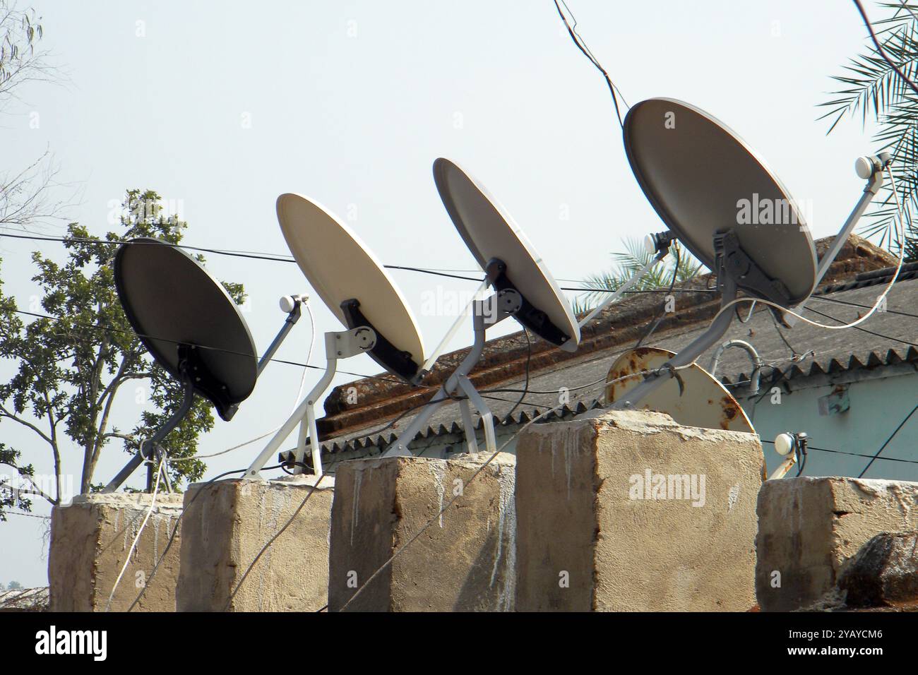 TV receivers, Rayagada village, Orissa, India Stock Photo - Alamy